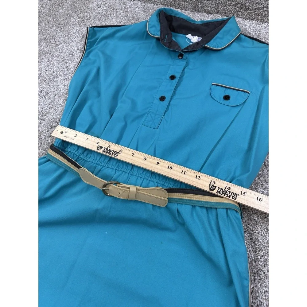Miss Joni | Dresses | Miss Joni California Vtg 7s Teal Belted ...